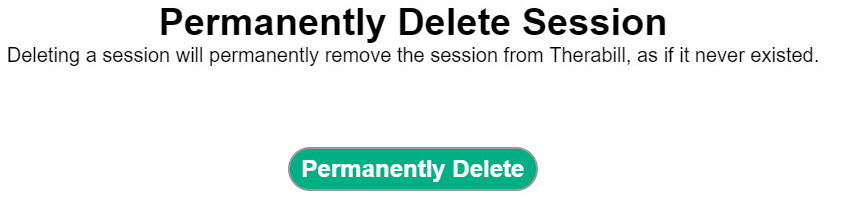 Delete/Cancel a Session – Therabill