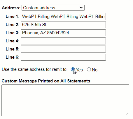 Settings - Client Balance Statement – Therabill